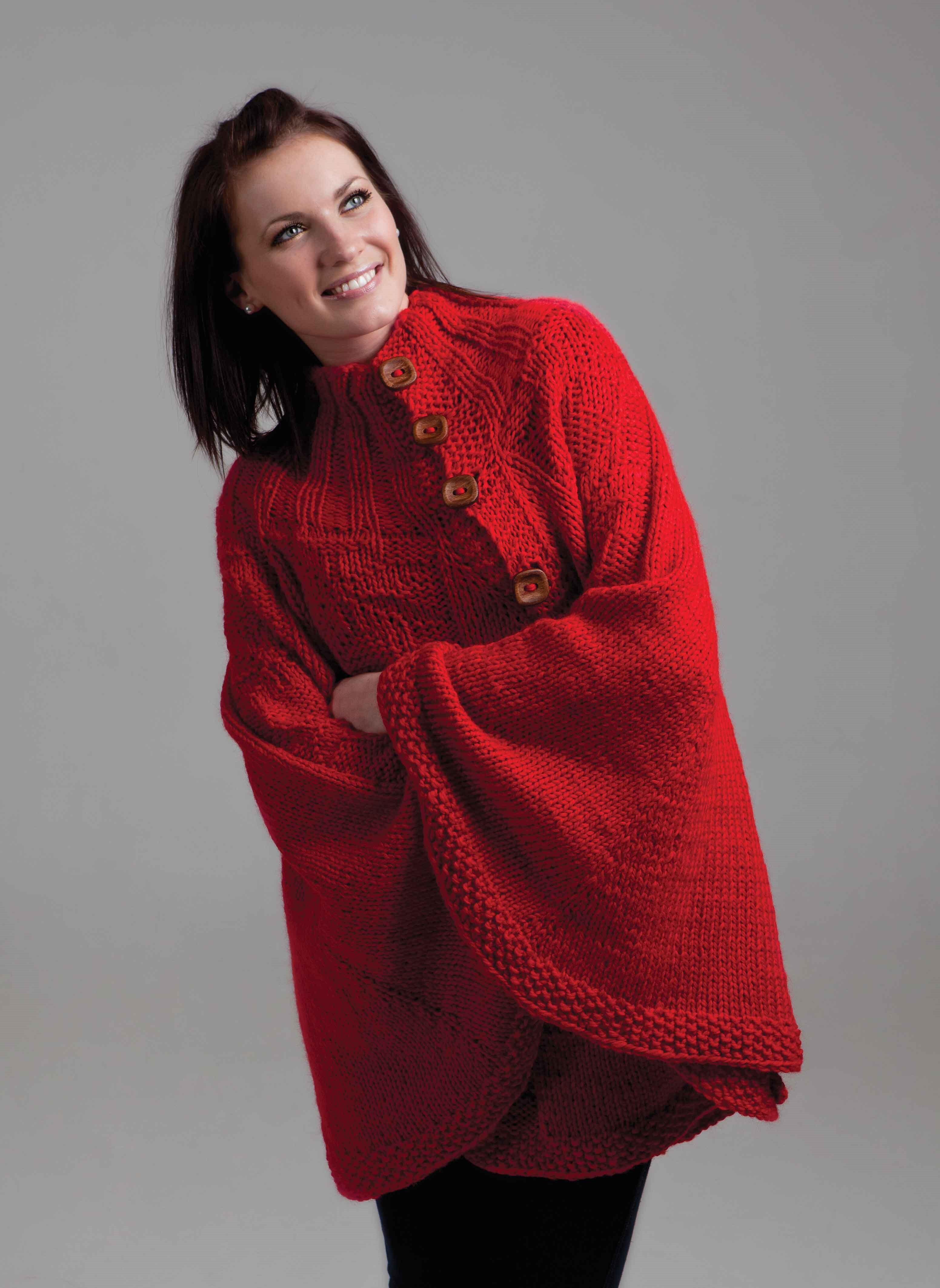 Juletreteppe / poncho - Viking Garn