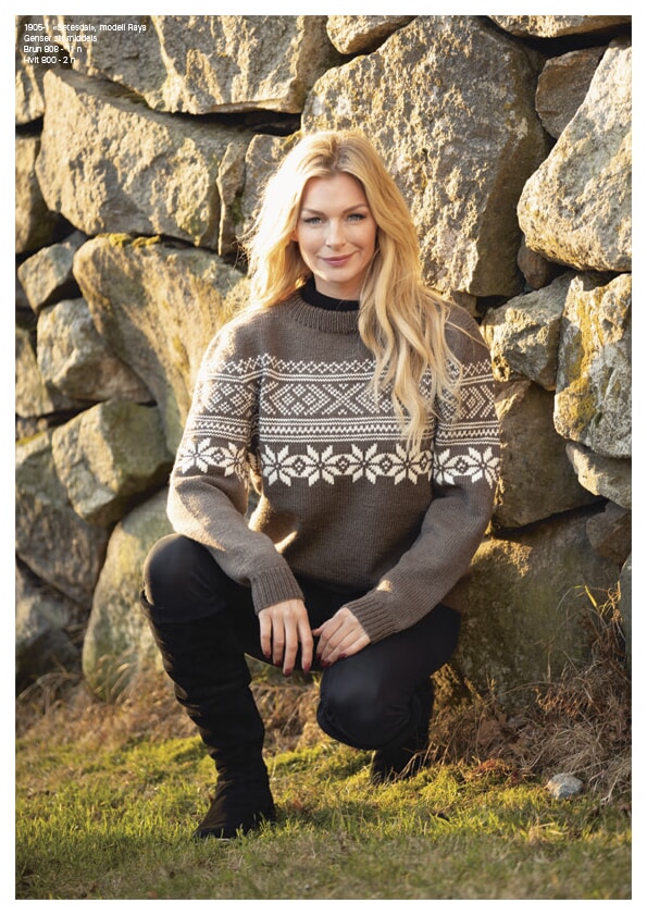 1905-1 Setesdal-genser. modell Raya - Viking Garn